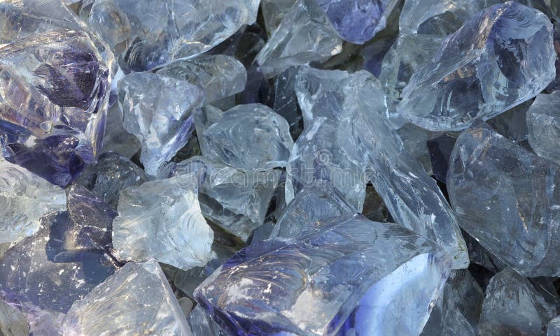 Blue glass lump stock image. Image of closeup, color - 33525379