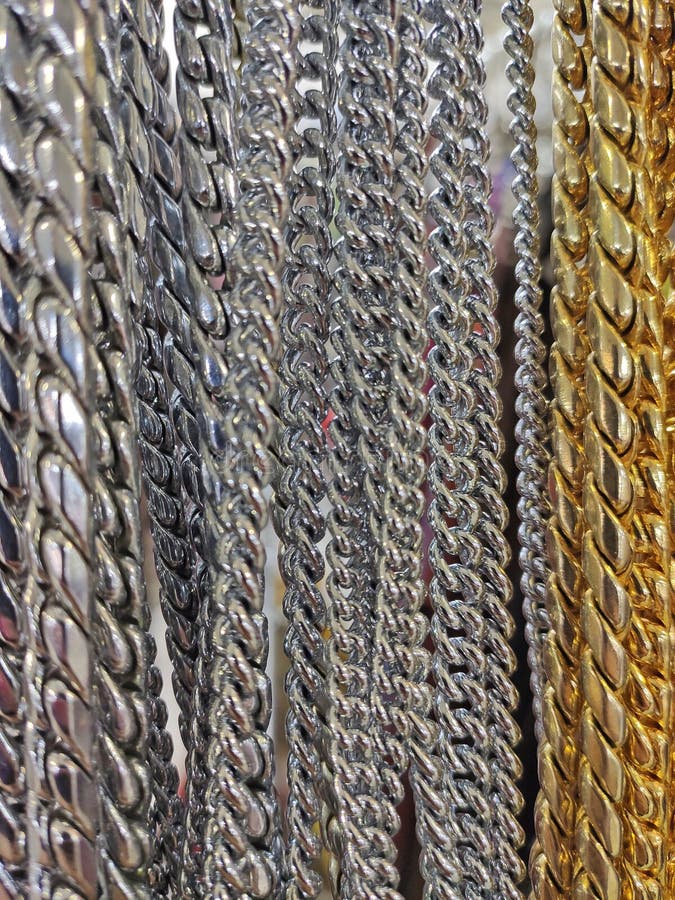 Background of Many Light Metal Chains Stock Photo - Image of metal ...