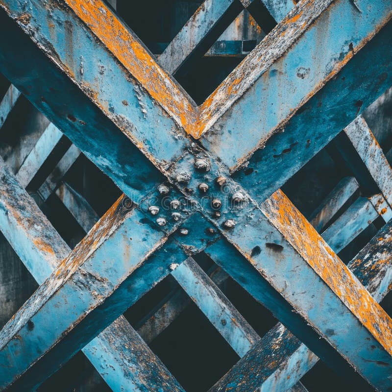 Background of Many Metal Structures Stock Image - Image of reflective ...