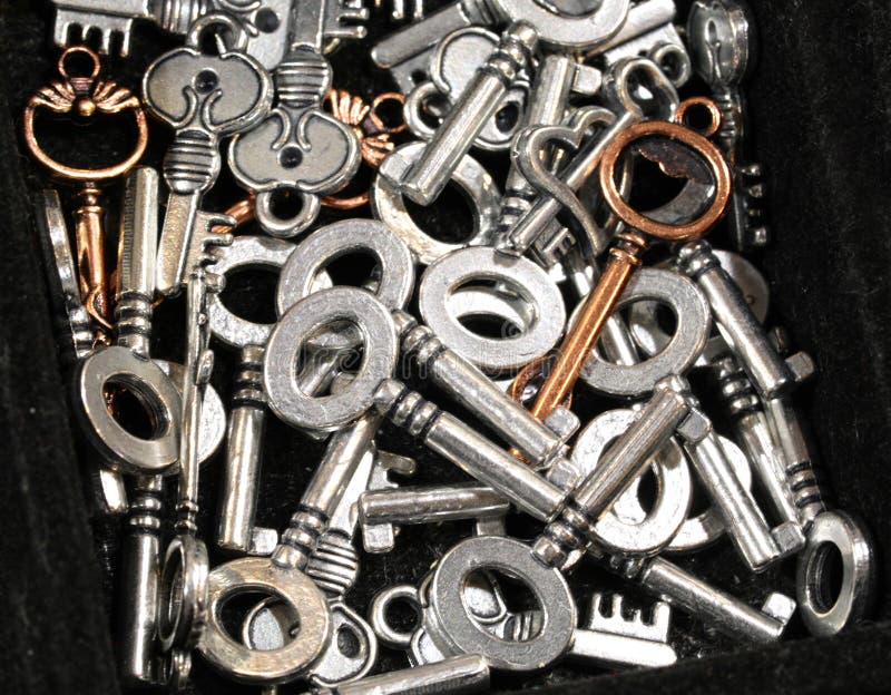 Background of Many Metallic Keys Stock Photo - Image of login, code ...