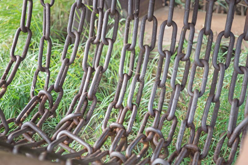 Background of Many Old Rusty Chains Stock Image - Image of structure ...