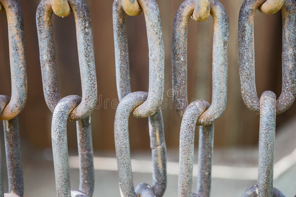 Background of Many Old Rusty Chains Stock Image - Image of minimal ...