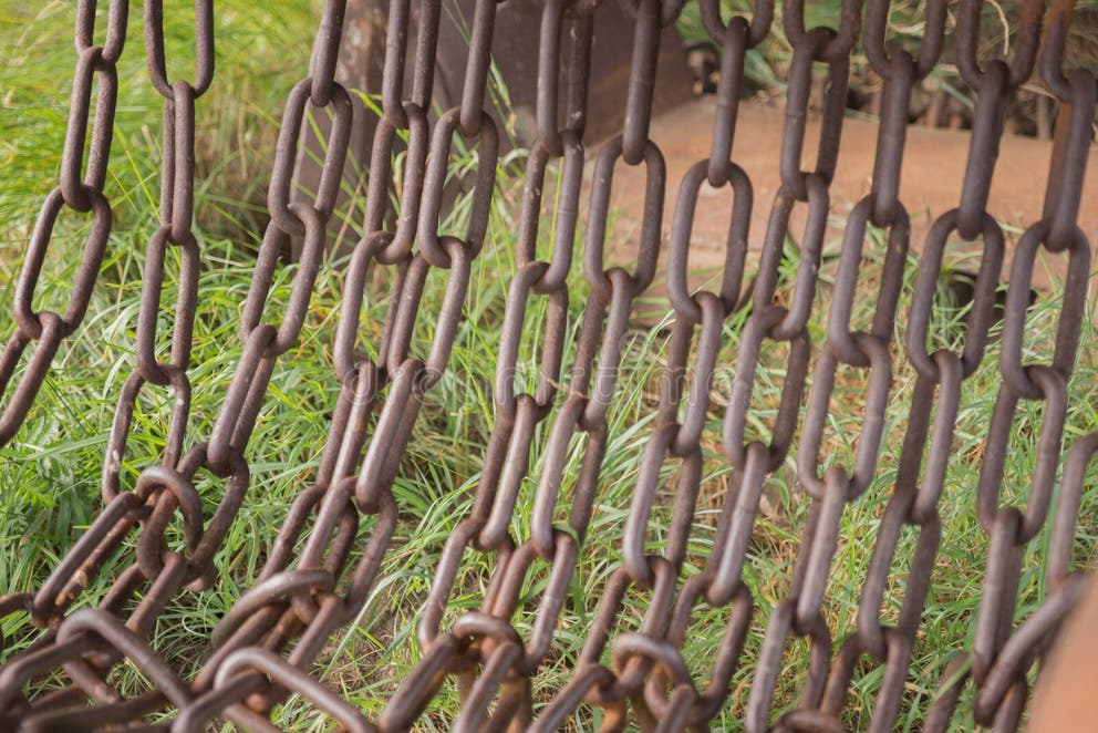 Background of Many Old Rusty Chains Stock Image - Image of power, safe ...