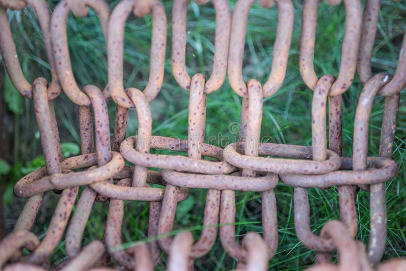 Background of Many Old Rusty Chains Stock Image - Image of grunge ...