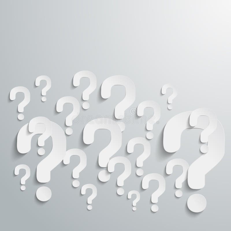Random White 3d Question Marks Background Stock Vector - Illustration ...