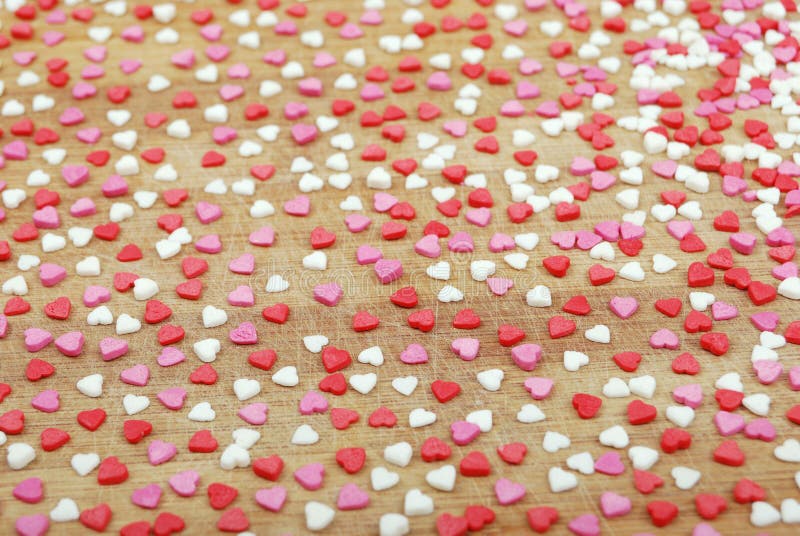 Background of Many Small Hearts Stock Image - Image of shape, love ...