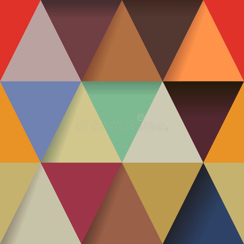 Background of Many Small Triangles of Different Colors Polygonal Stock ...