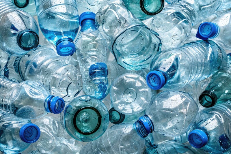 Background of Many Used Empty PET Bottles Stock Illustration ...