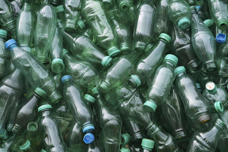 Background of Many Used Empty PET Bottles Stock Illustration ...