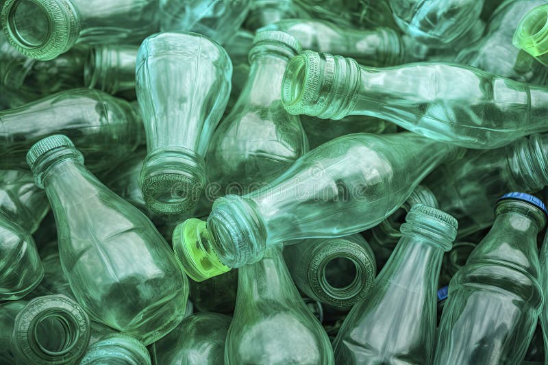Background of Many Used Empty PET Bottles Stock Illustration ...
