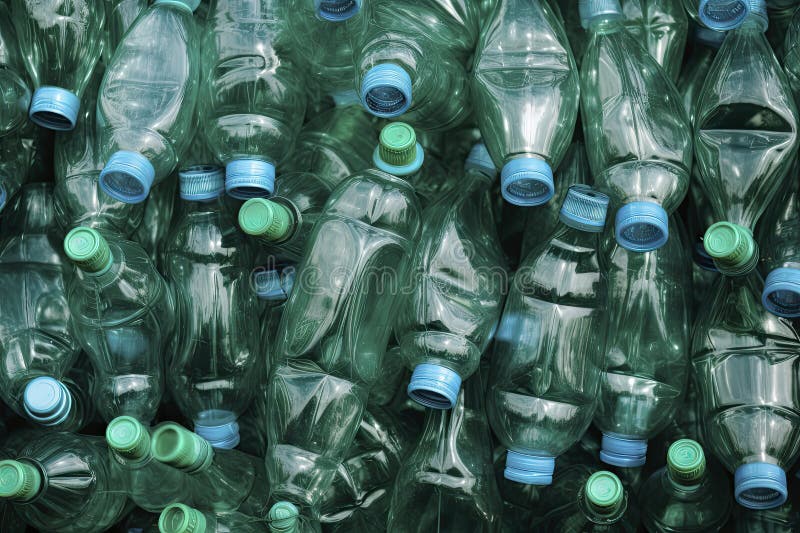 Background of Many Used Empty PET Bottles Stock Illustration ...
