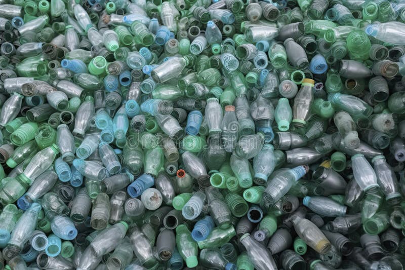 Background of Many Used Empty PET Bottles Stock Illustration ...