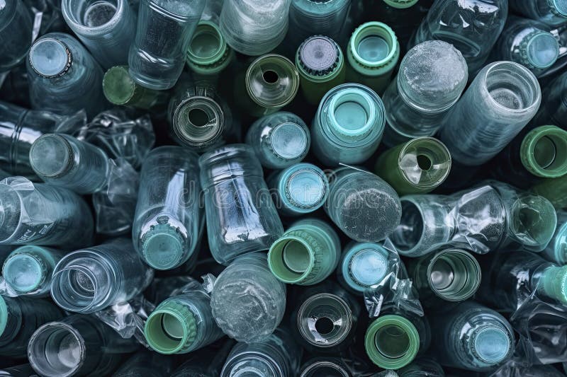 Background of Many Used Empty PET Bottles Stock Illustration ...