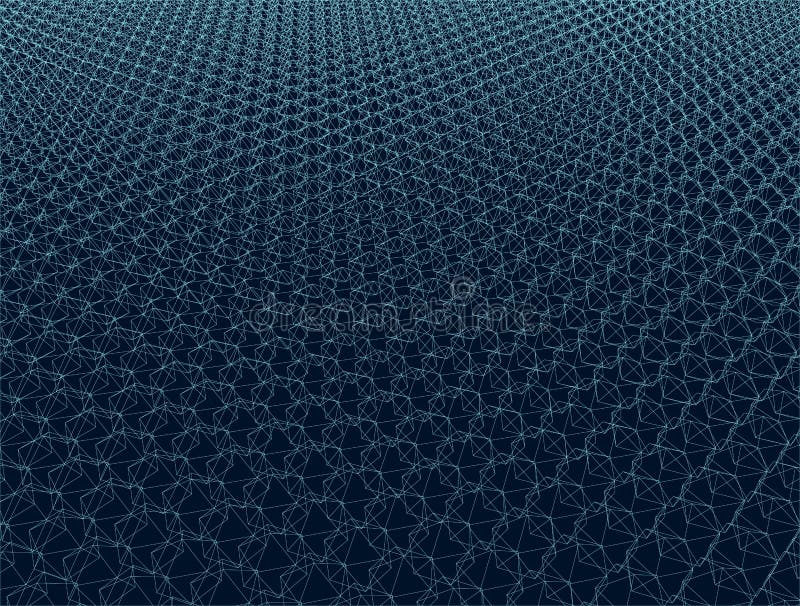 Background with Many Wireframe Geometric Shapes. Vector Illustration ...
