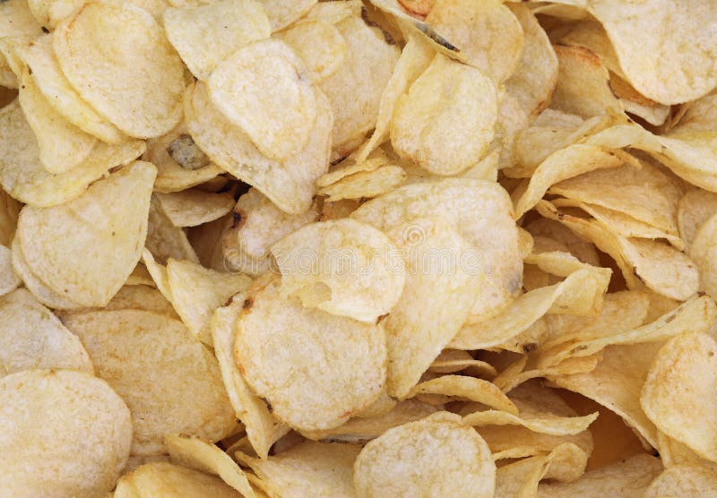 Background of Many Yellow Chips Stock Photo - Image of frying, cooking ...