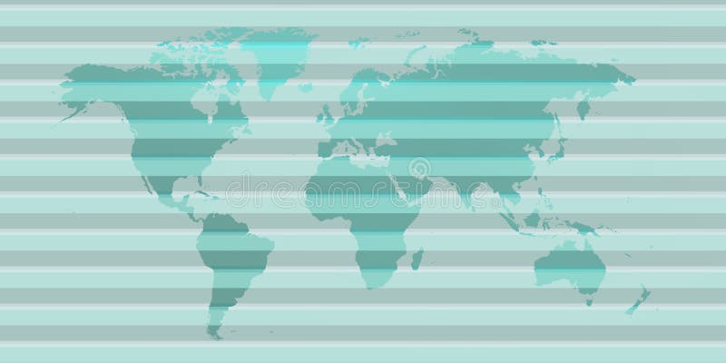 Soft and BLUE Map of the World with HORIZONTAL SHADOWS Stock ...