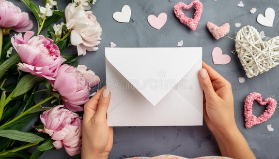 Background with Margin Frame Flowers and Empty Card with Copy Space for ...