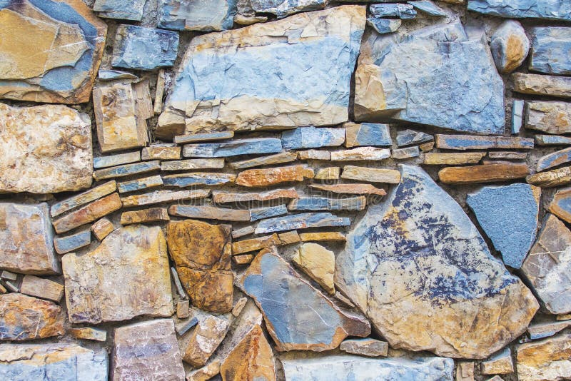Background of Masonry. Wall of Different Types of Stone_ Stock Photo ...