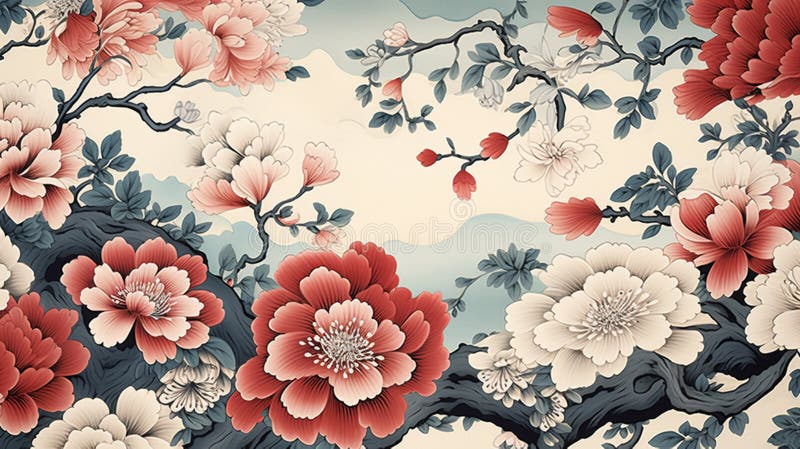 Background Material Japanese Background Illustration Creative Color ...