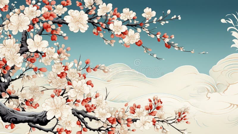 Background Material Japanese Background Illustration Creative Color ...