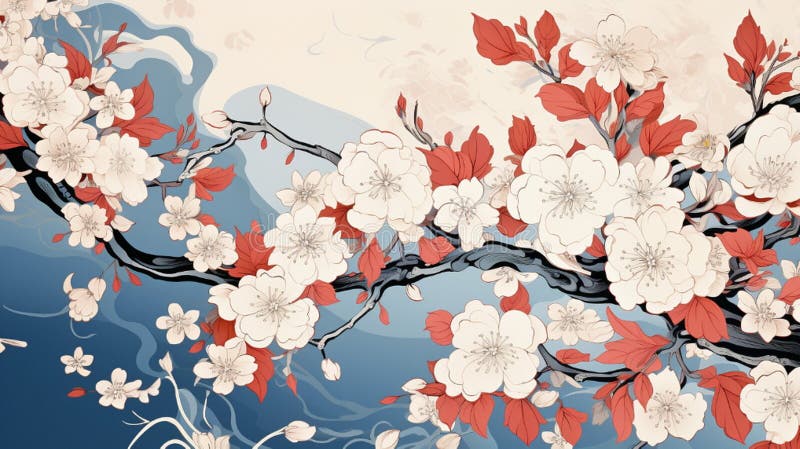 Background Material Japanese Background Illustration Creative Color ...