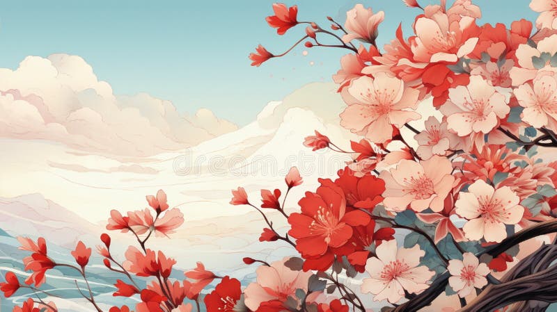 Background Material Japanese Background Illustration Creative Color ...