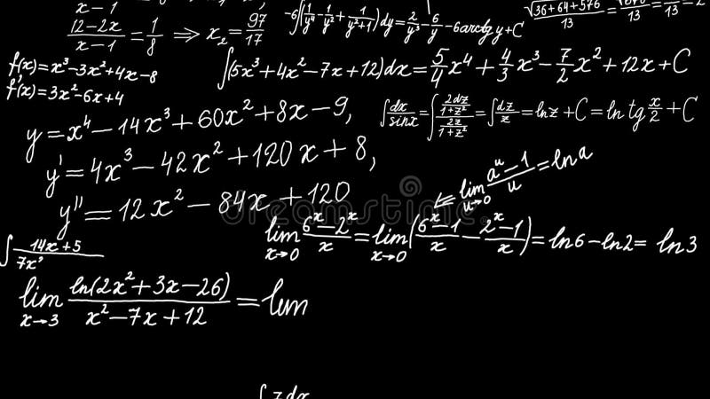 Loopable Background with Math Formulas. Stock Video - Video of equation ...