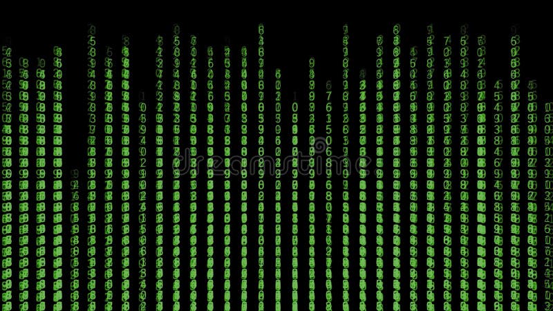 Background with Matrix Numbers Appearing and Glow. Motion Stock Video - Video of digital ...
