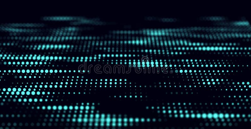 Background Matrix Code. Drawing of Moving Particles. Data Exchange. 3D ...