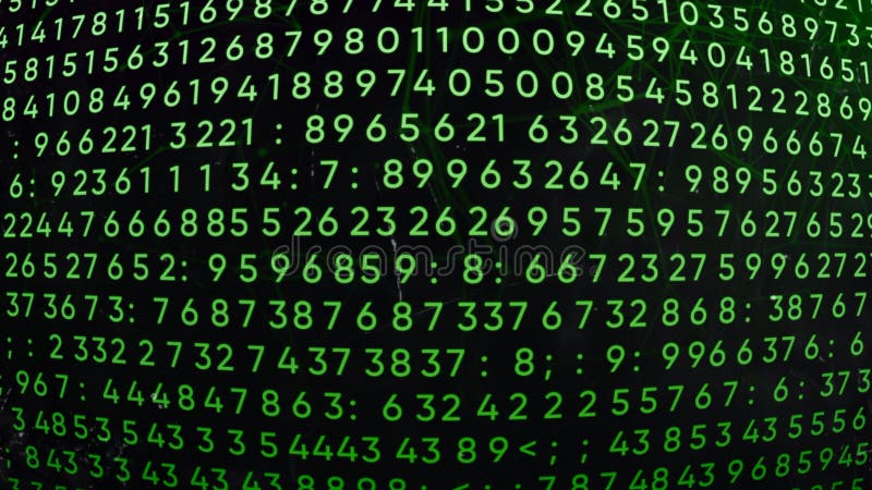 Background with Matrix Numbers Appearing and Glow. Motion Stock Video ...
