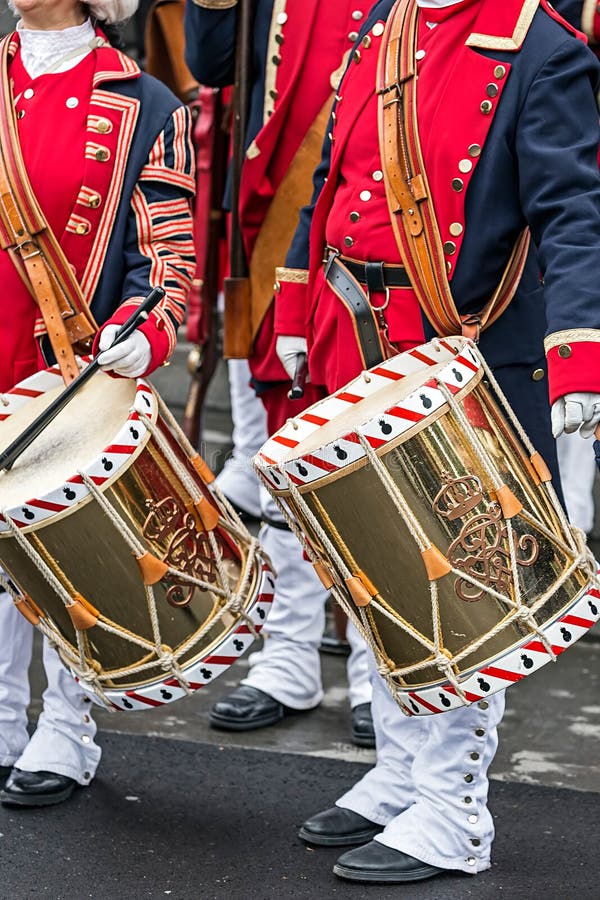 Background of a Medieval Soldiers, Drummers Stock Photo - Image of ...