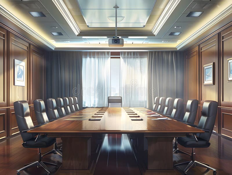 Background of Meeting Room is Unclear Stock Illustration - Illustration ...