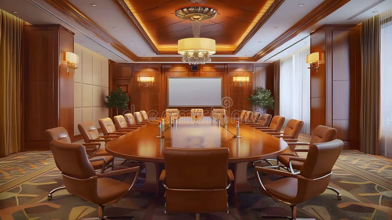 Background of Meeting Room is Unclear Stock Illustration - Illustration ...