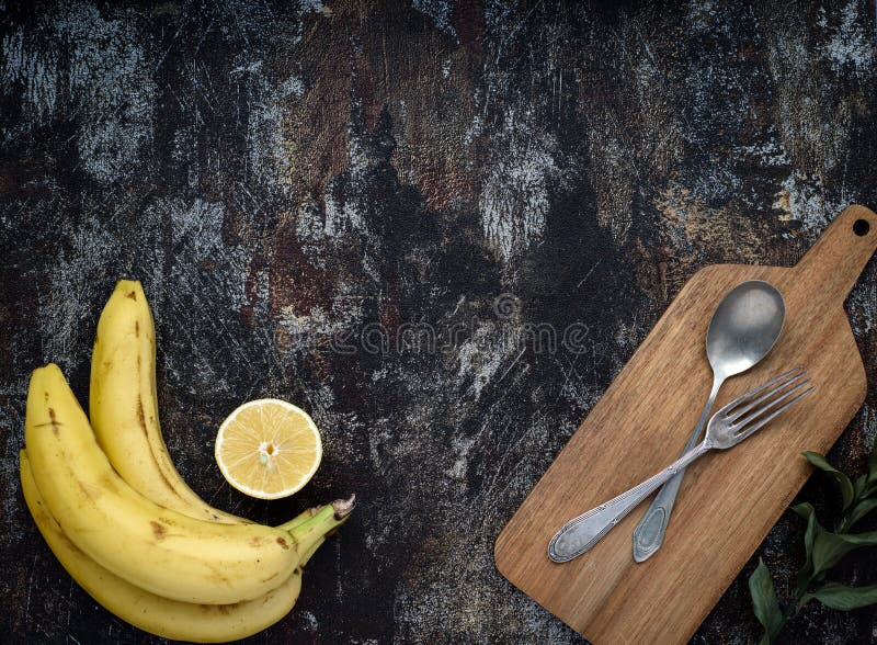 Background for the Menu. Black Stone Background with Fruits, Flowers ...