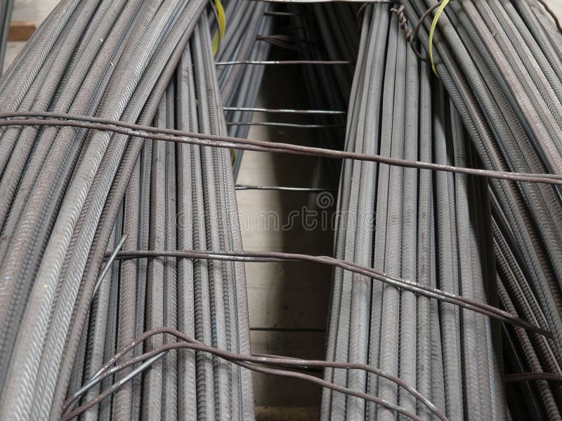Background of Metal Bars at the Construction Warehouse Stock Image ...