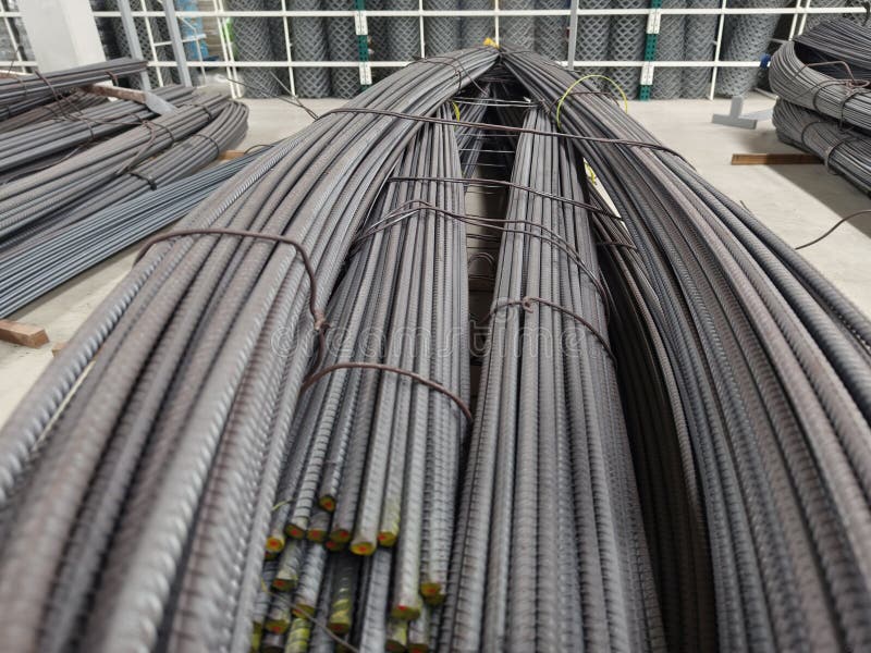 Background of Metal Bars at the Construction Warehouse Stock Image ...