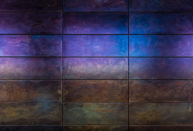 Background of a Metal and Multicolored Wall Stock Image - Image of ...