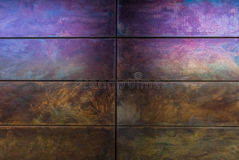 Background of a Metal and Multicolored Wall Stock Image - Image of ...