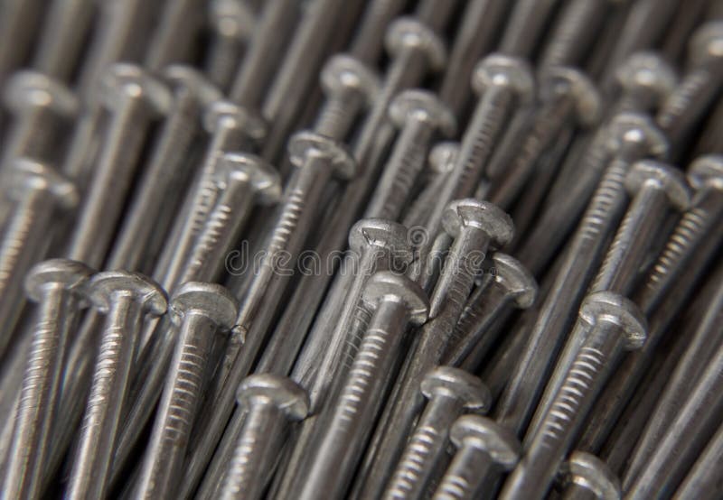 Background Image from a Group of Nails, Top View Stock Photo - Image of ...