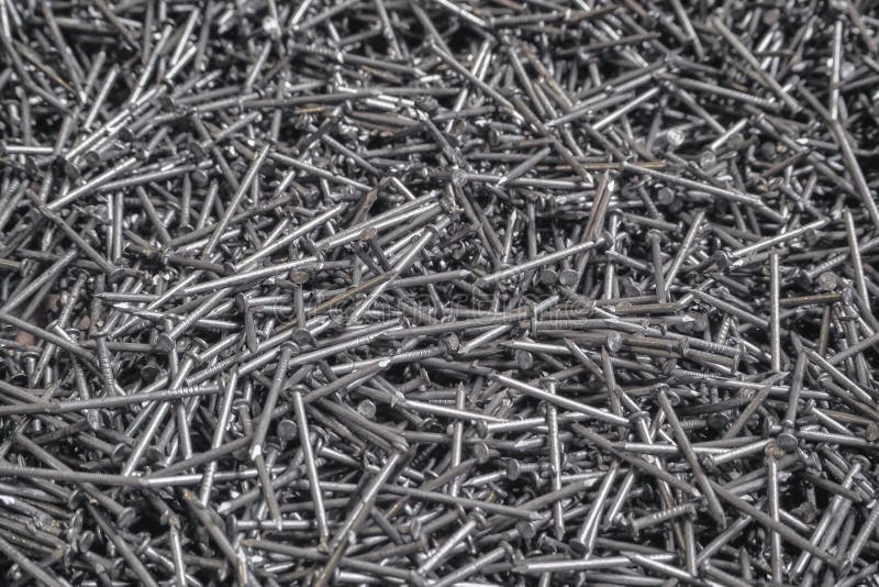 Background of Metal Nails Top View Close-up Stock Photo - Image of ...