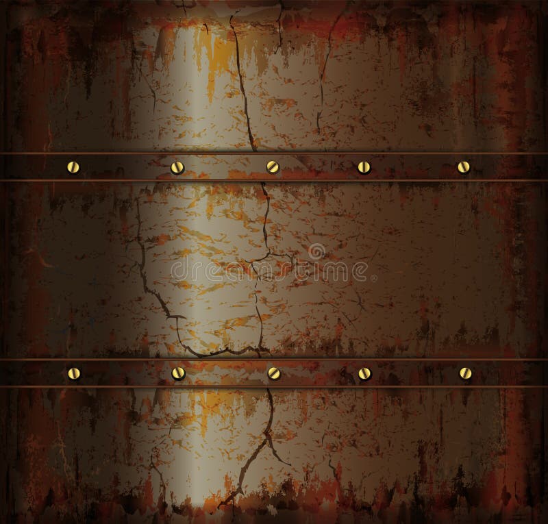 Background Metal Rusty Cuprum Texture Stock Vector - Illustration of ...