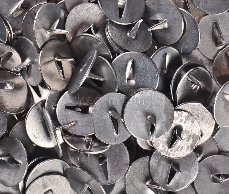 Background of Metalic Office Buttons. Stock Image - Image of closeup ...