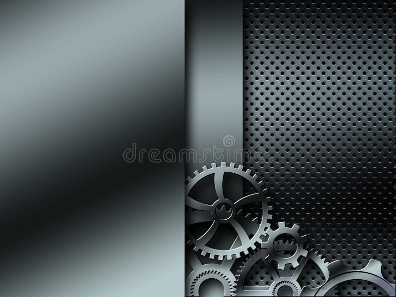 Background metallic gears stock illustration. Illustration of finance ...