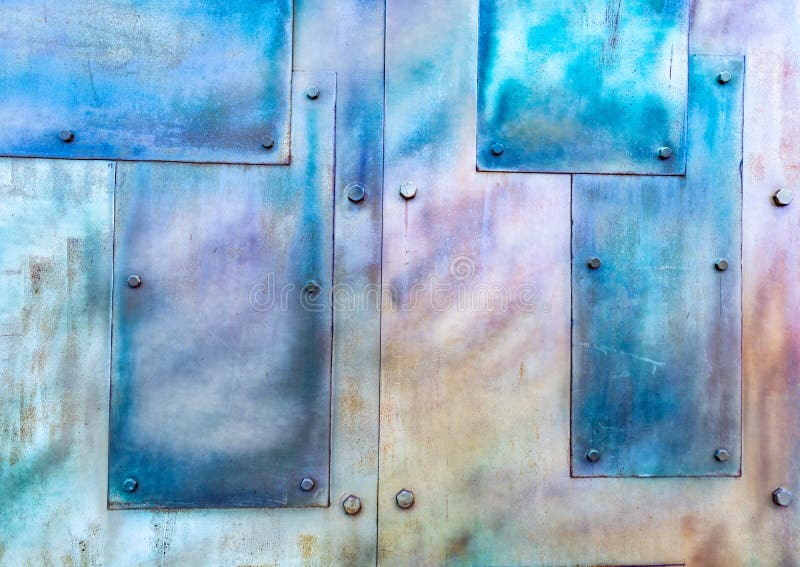 Background with Metallic Coating and Bolts Stock Image - Image of ...