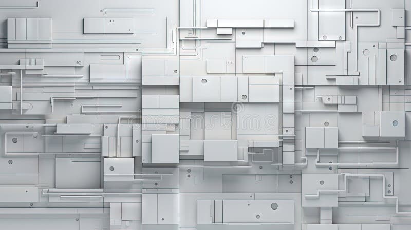 Background with Metallic Panels Texture, Wires and Circuit. Spaceship ...