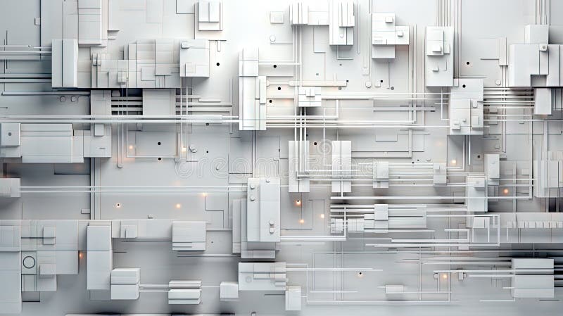 Background with Metallic Panels Texture, Wires and Circuit. Spaceship ...