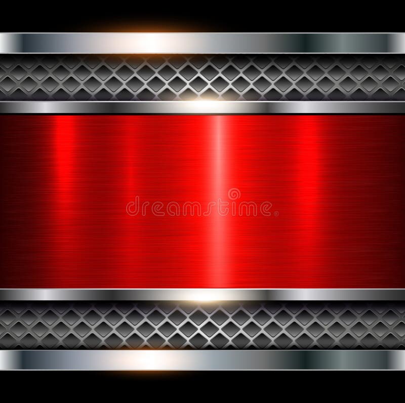 Background metallic red stock vector. Illustration of plate - 179603477