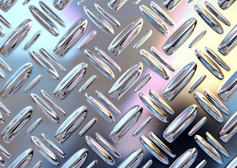 The Background is Metallic Silver with a Diamond Plate Texture, or ...