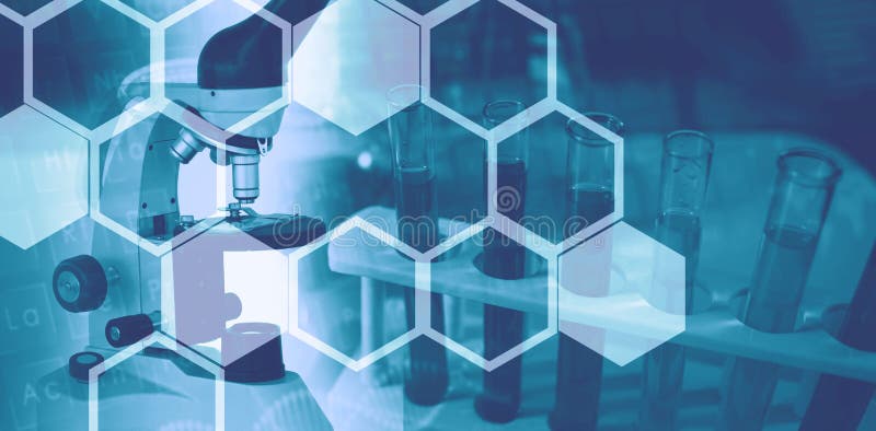 Background with Microscope in Laboratory Stock Photo - Image of ...