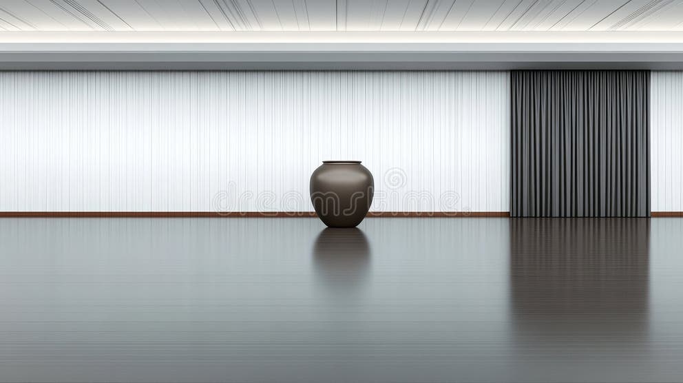 The Background is a Minimalist Studio Setup with a Taupe Drape and a ...